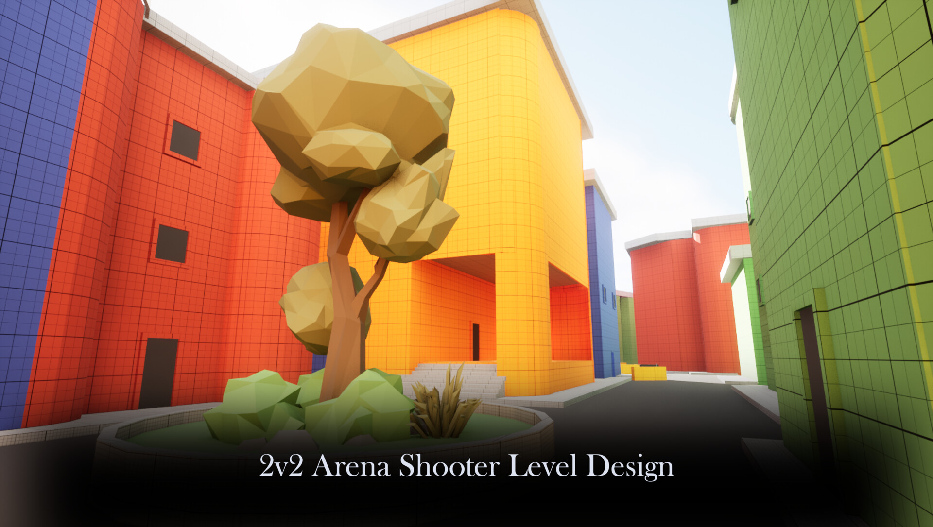 ArtStation - 2v2 Arena Shooter Level Design - Control (Lyra UE5)