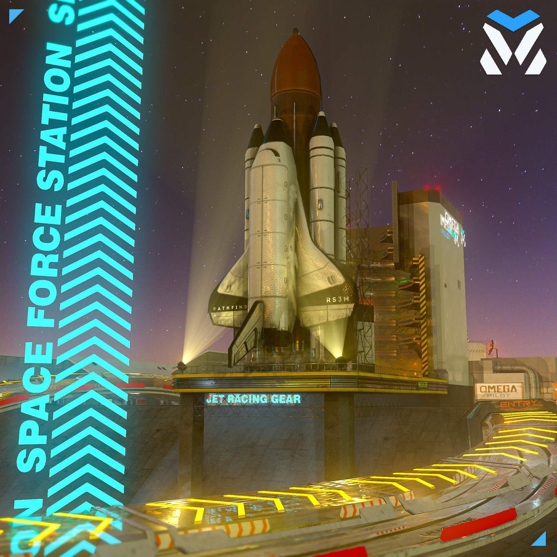 ArtStation - Environment art for Omega Pilot VR