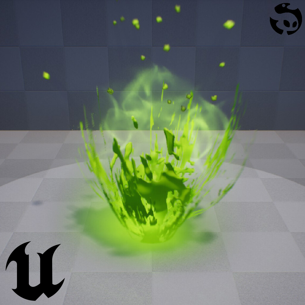 ArtStation - VFX - Niagara - Goo Splash