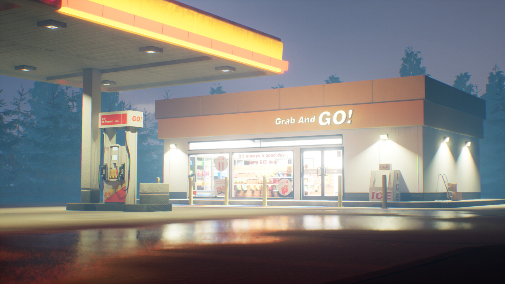 Owen Abrams - UE5 - Gas Station Environment