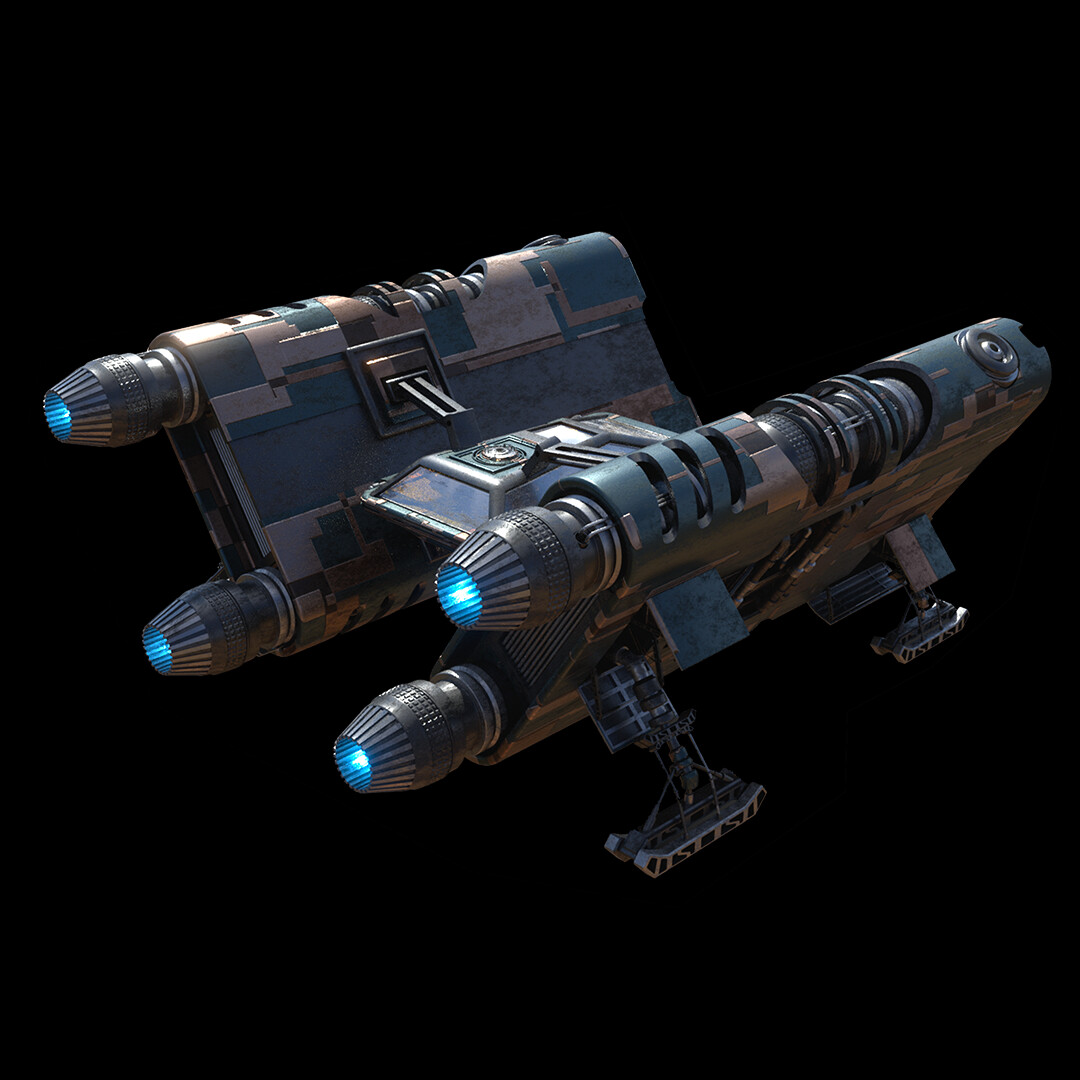 ArtStation - Quad Engine Spaceship - Layout
