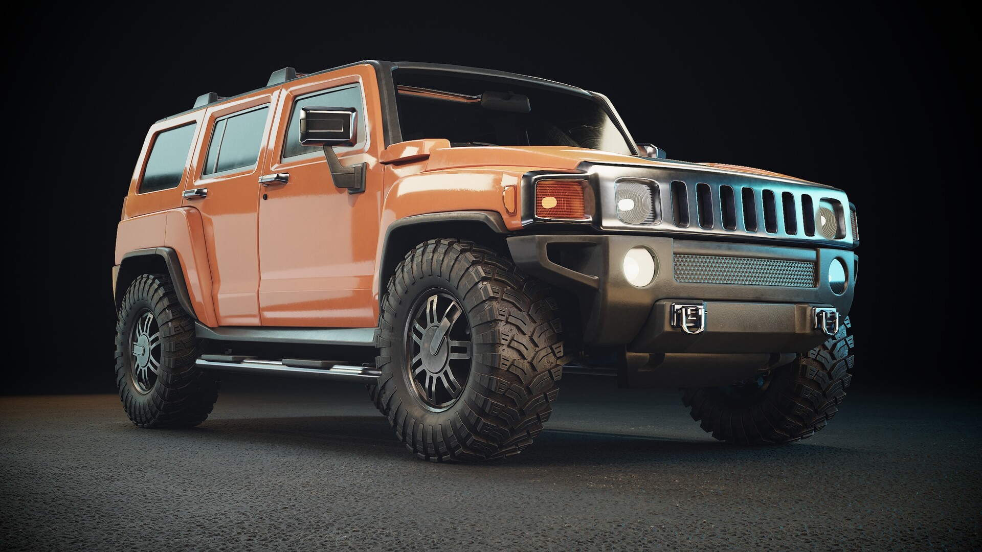 ArtStation - Hummer H3 (Middle poly) Tuning Variation