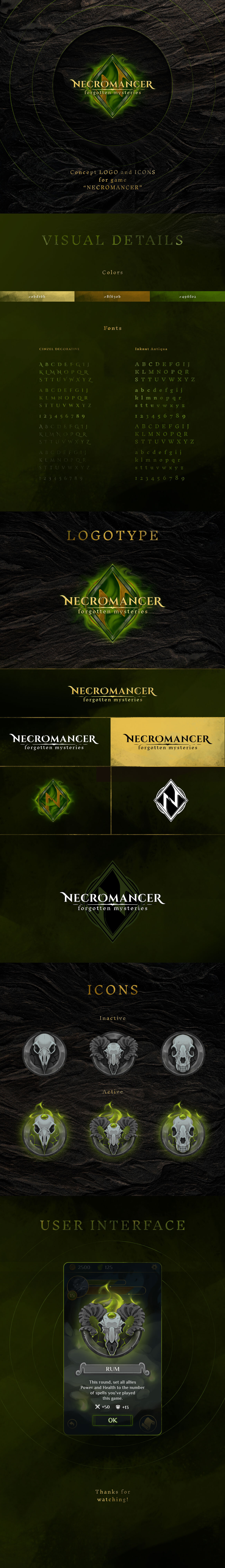 ArtStation - Necromancer: UI Design