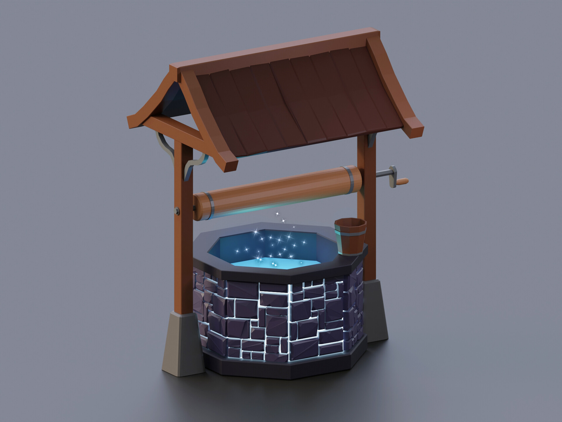 ArtStation - magic low poly well