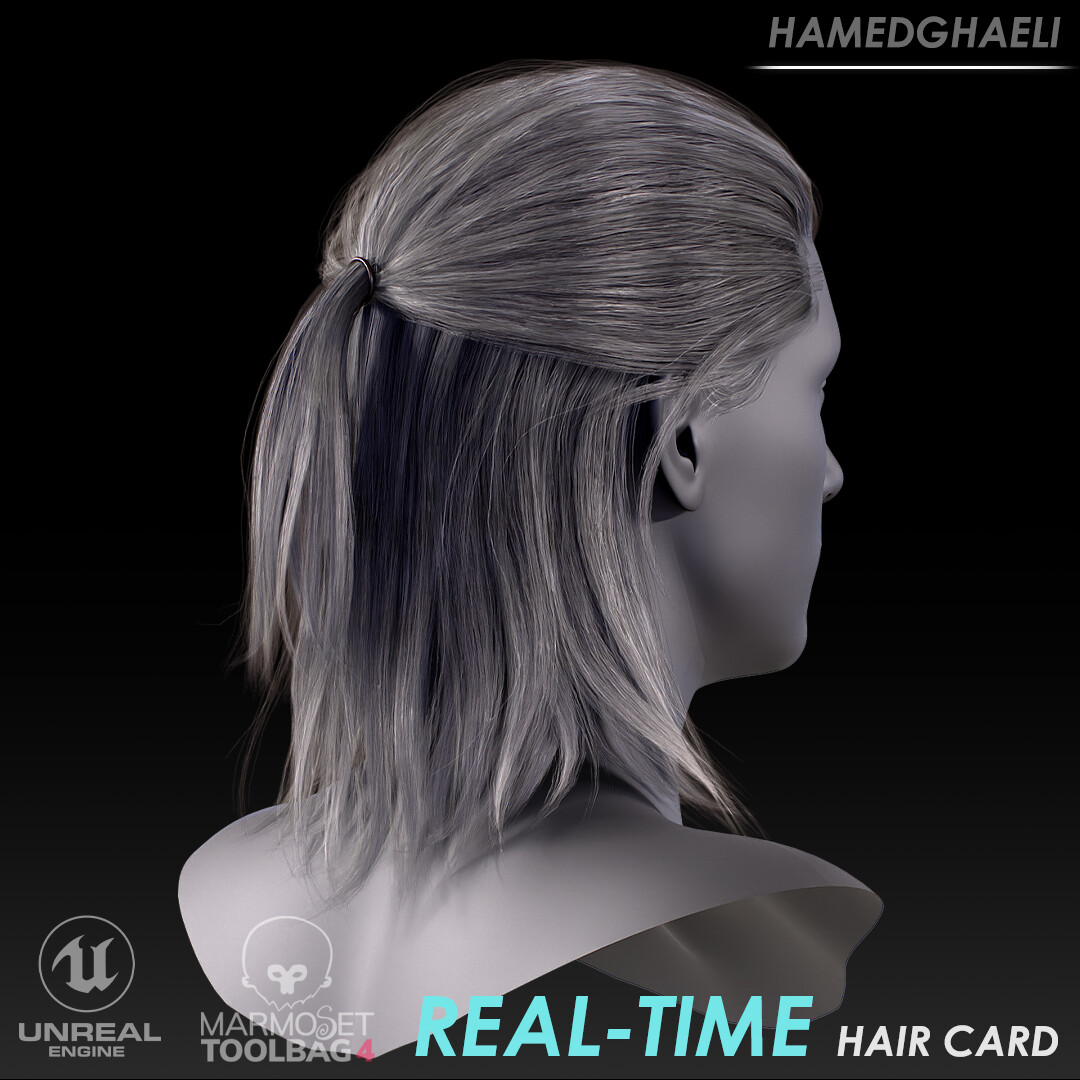 ArtStation - Real Time Hair Card (Witcher Hairstyle)