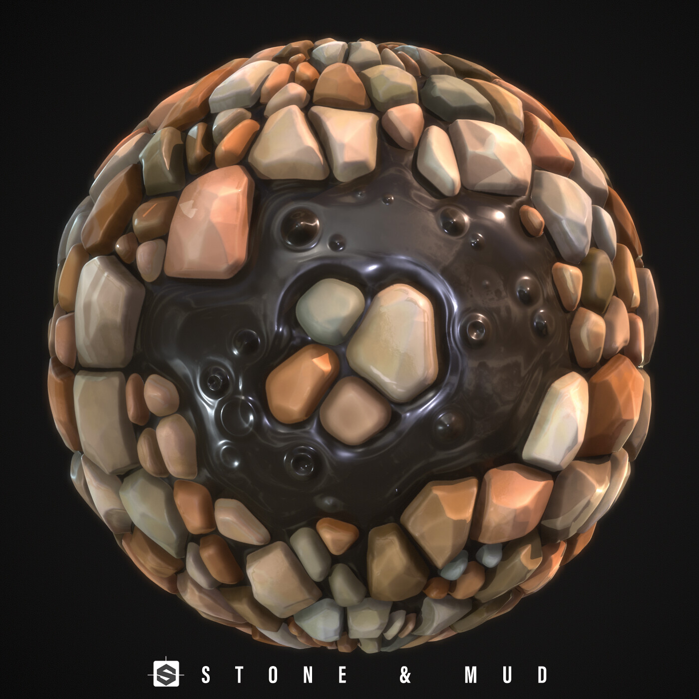 ArtStation - Stylized Stone & Mud - Substance 3D Designer