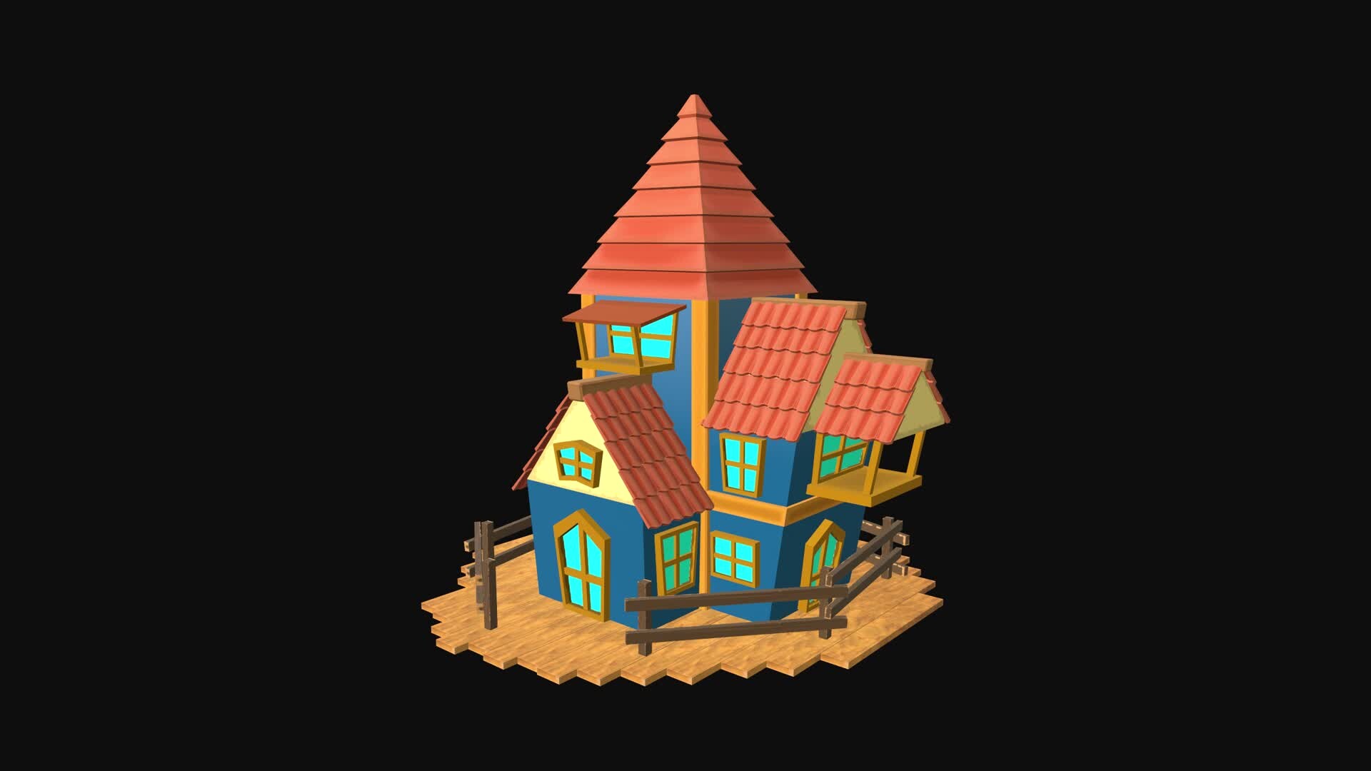 ArtStation - Low Poly Game house model