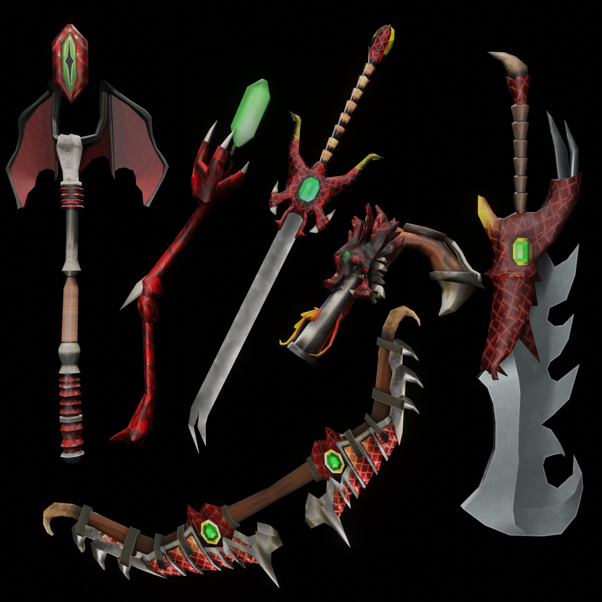 ArtStation - Aero Tales Online:The World MMORPG Dragon Weapon Set 3D ...