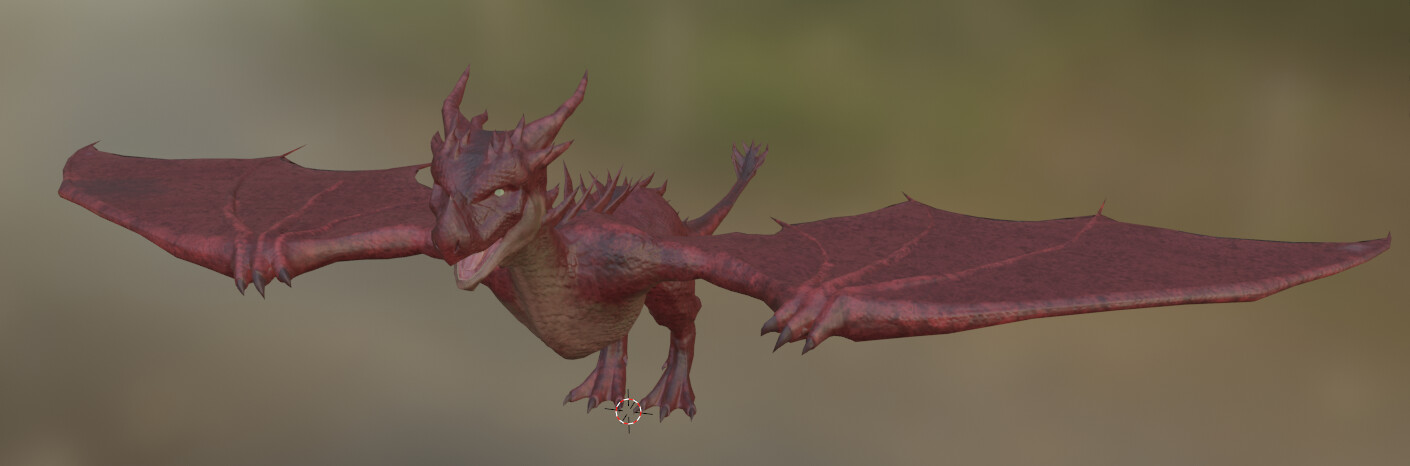 Matheus Brando - Game-Ready Dragon 3D Model