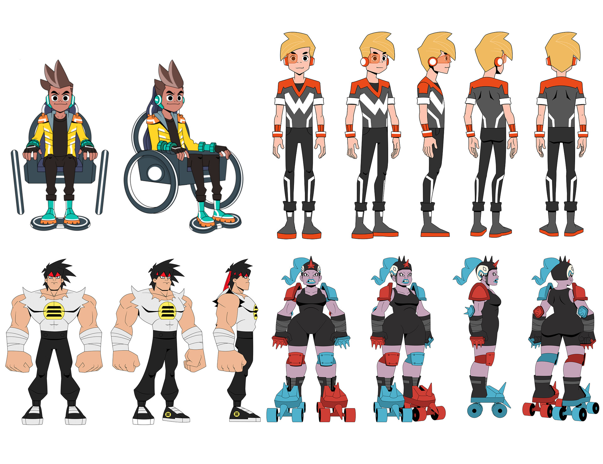 ArtStation - Model Sheet for "Akedo" animated serie