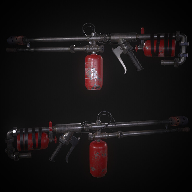 ArtStation - Flamethrower (Game-Ready)