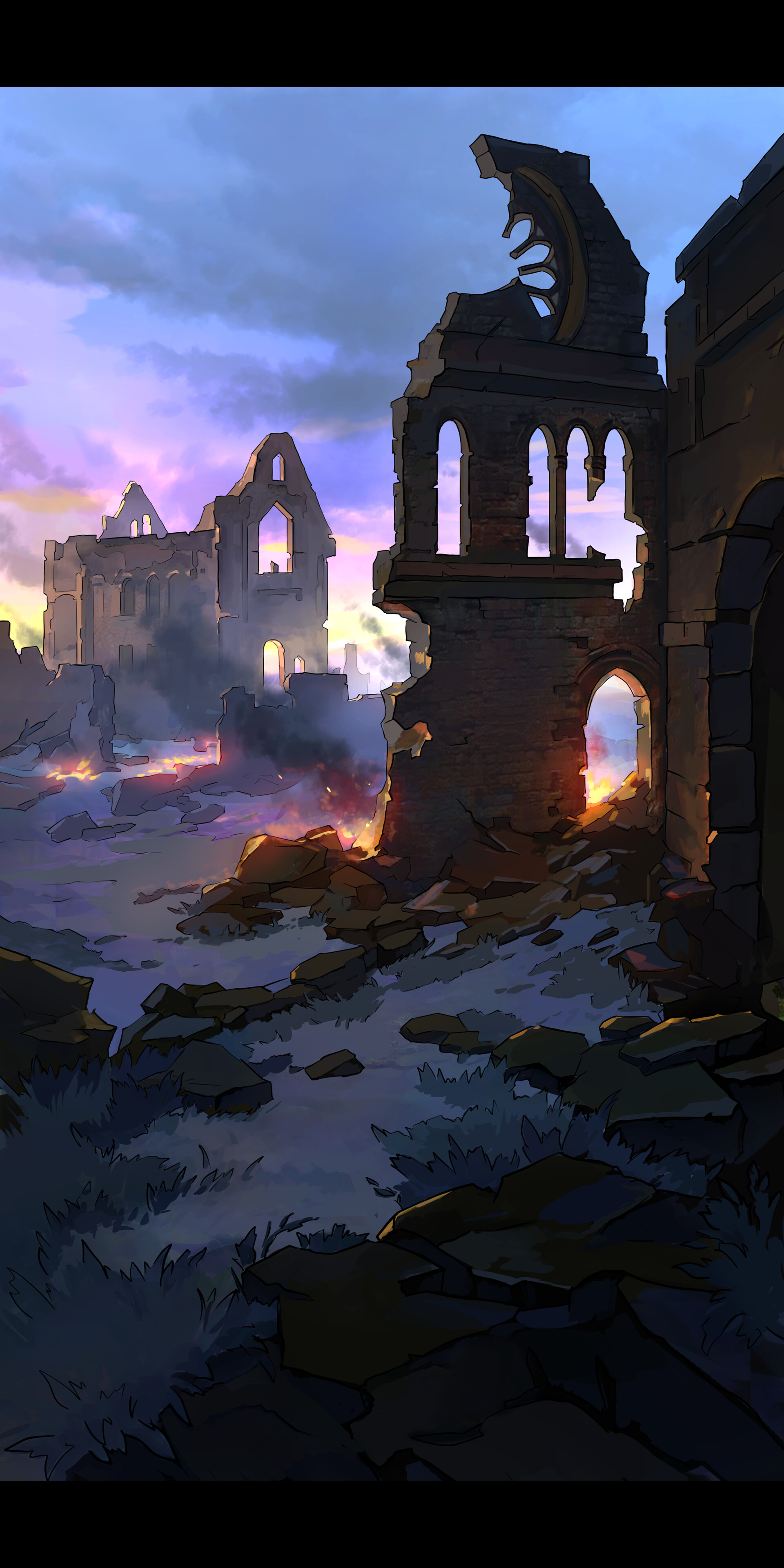 ArtStation - Visual novel backgrounds (magic academy)