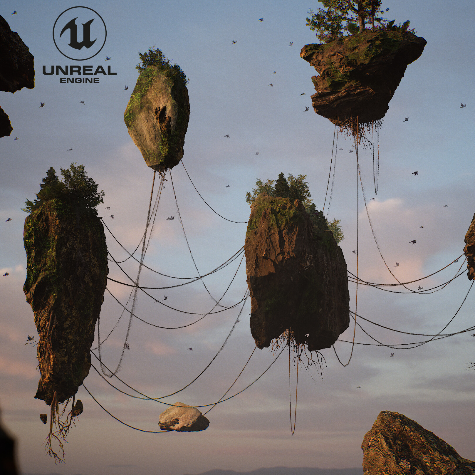 ArtStation - Floating rocks (Lighting studio)