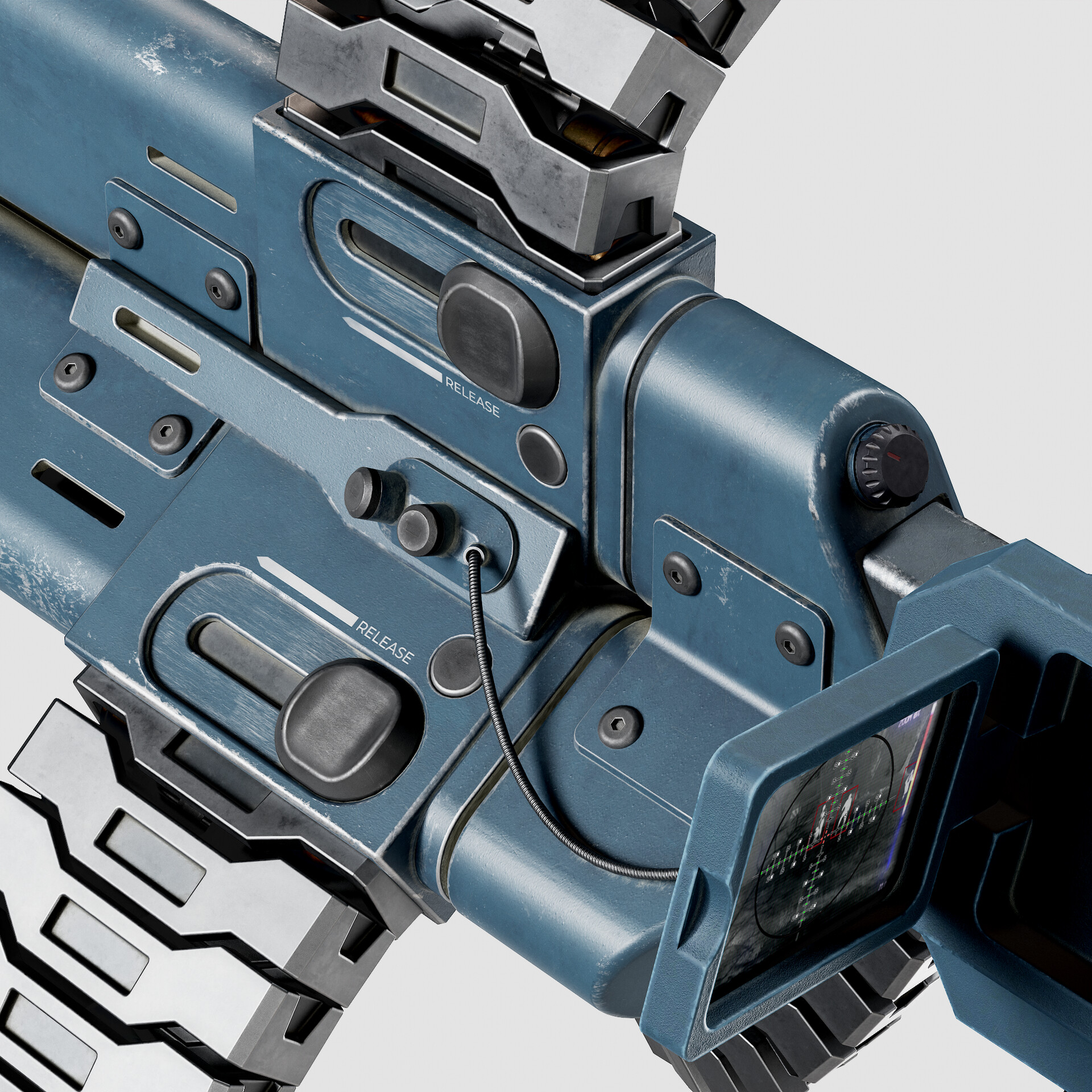 ArtStation - MBS-9M Hydra Type-Three-barreled heavy machine gun