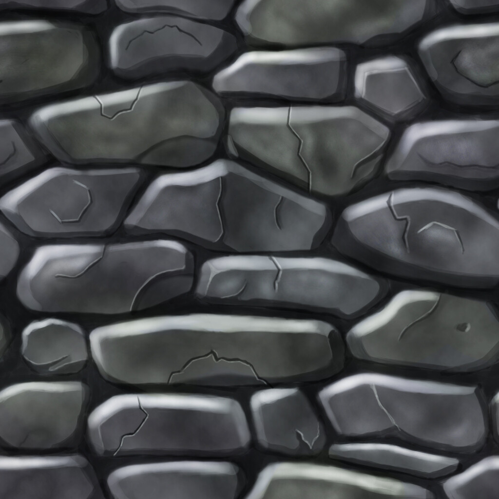 ArtStation - Hand Painted Tileable Stone Wall Texture