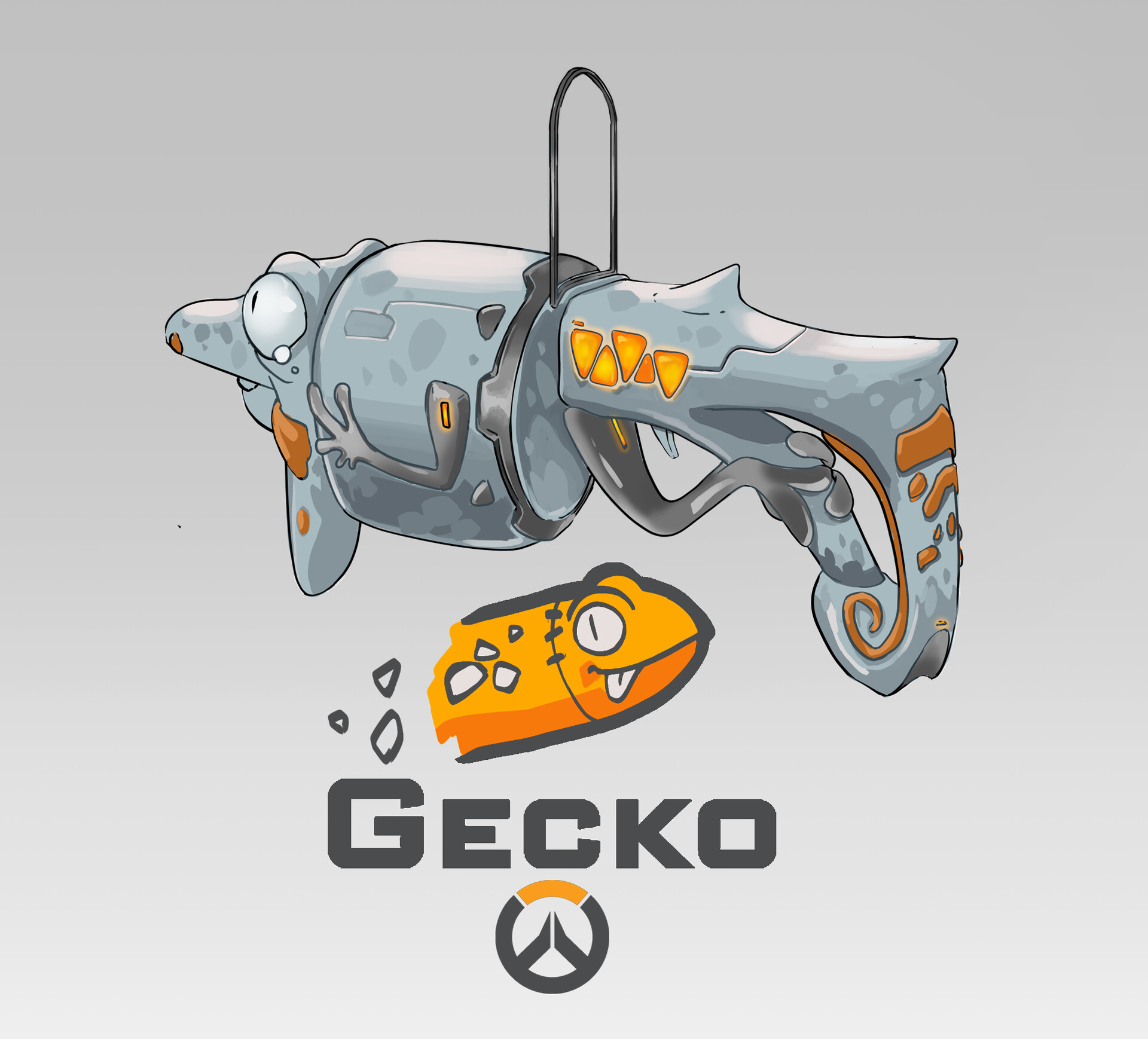 ArtStation - Gecko grenade - 2D OpenBookExam ( Props design )