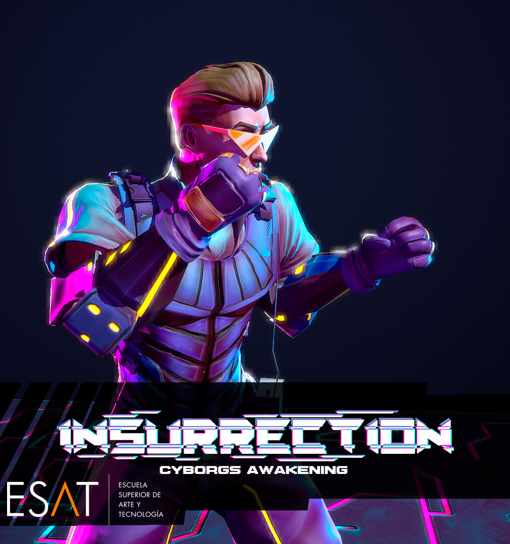 ArtStation - "Insurrection: Cyborgs Awakening" - Basic enemy 3D