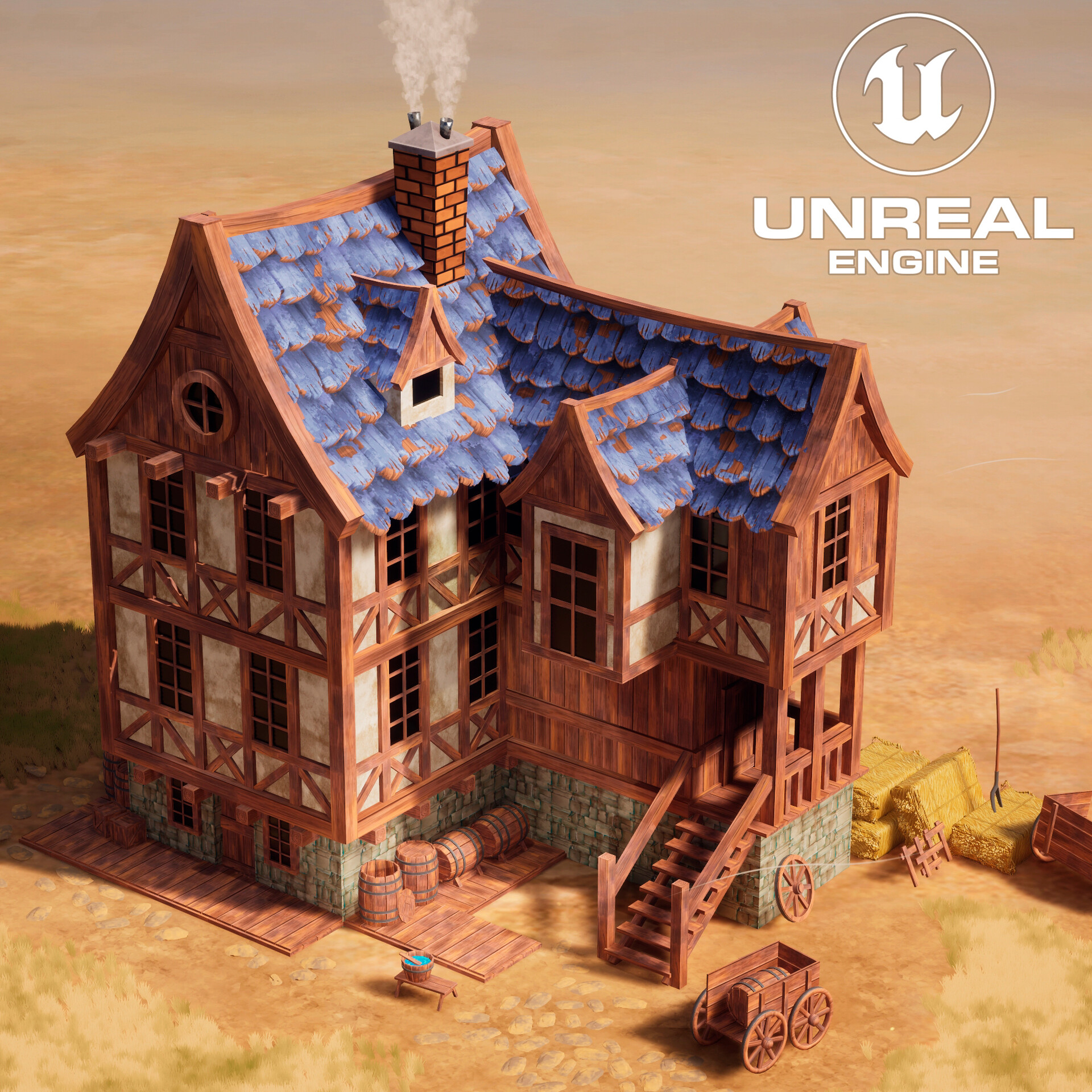 ArtStation - Modular Medieval House - UE5