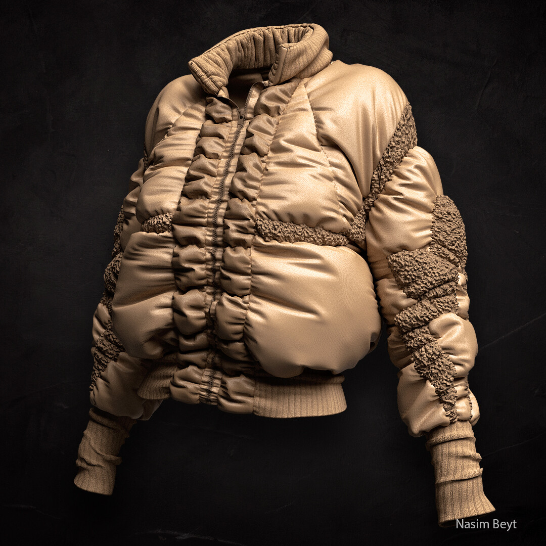 ArtStation - 5 Streetwear Puffer Jacket (VOL.01). CLO3D, MD PROJECTS ...