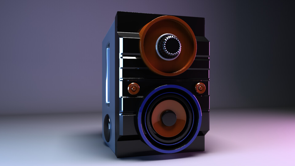 ArtStation - Speaker modeling - maya