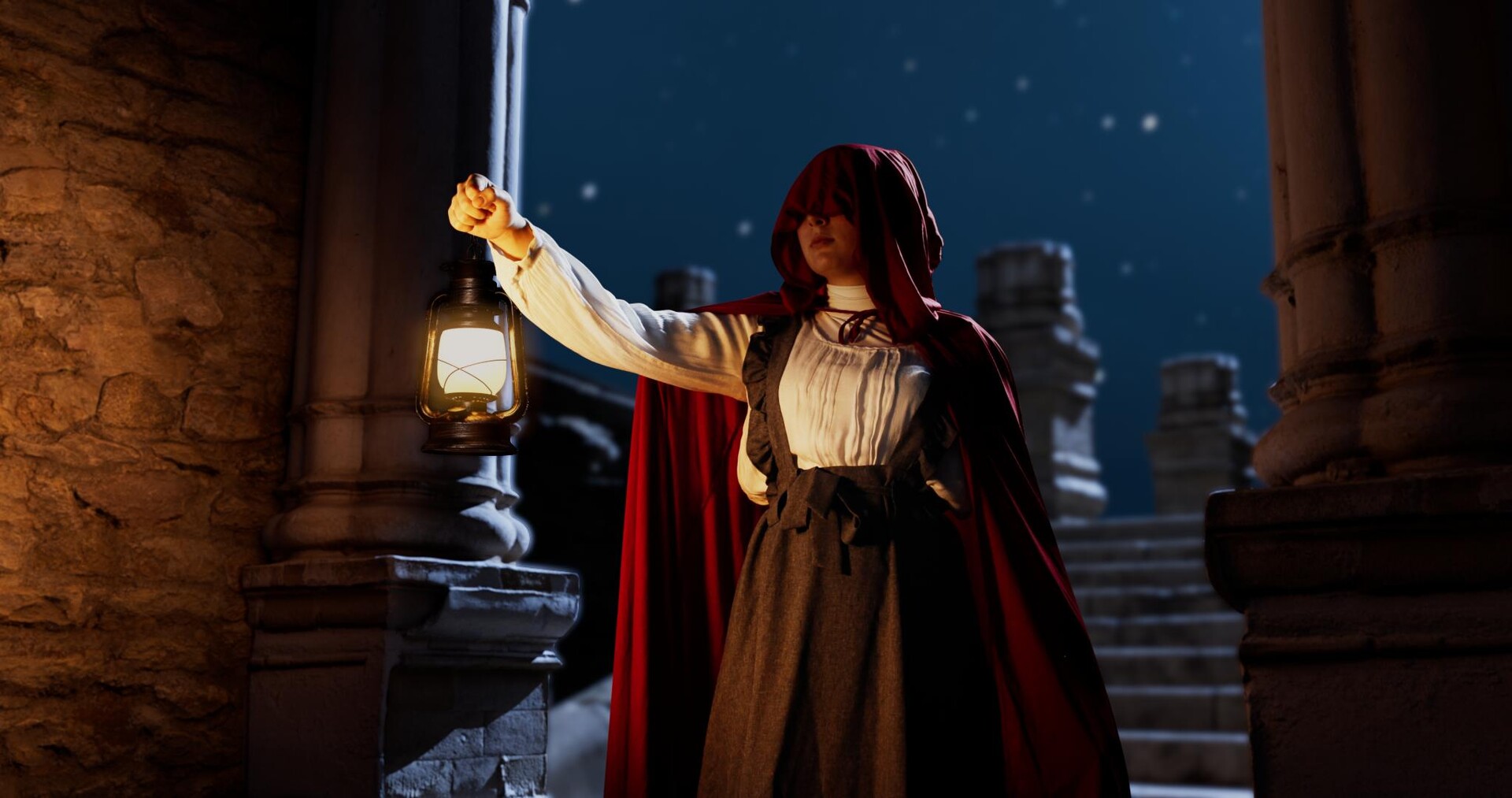 ArtStation - Compositing a character in a medieval setting