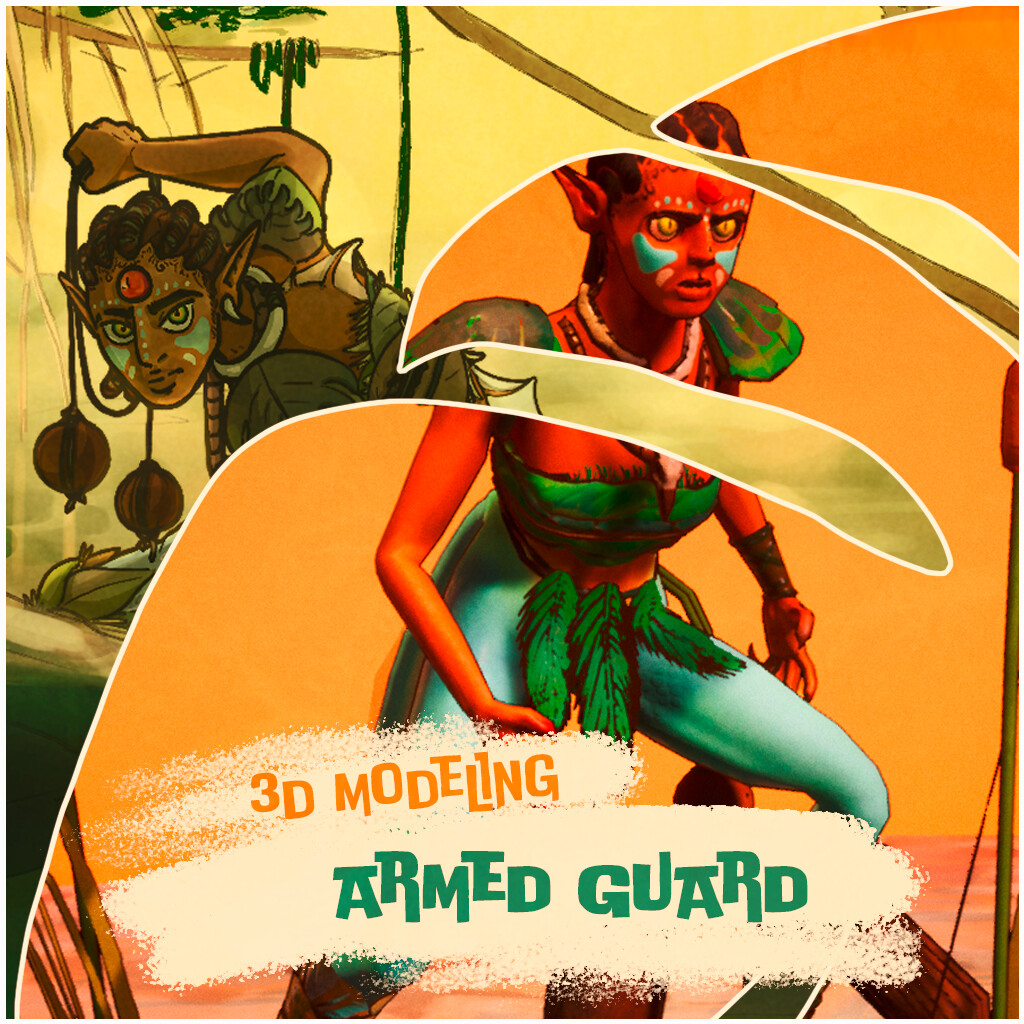 ArtStation - Armed guard: 3D modeling