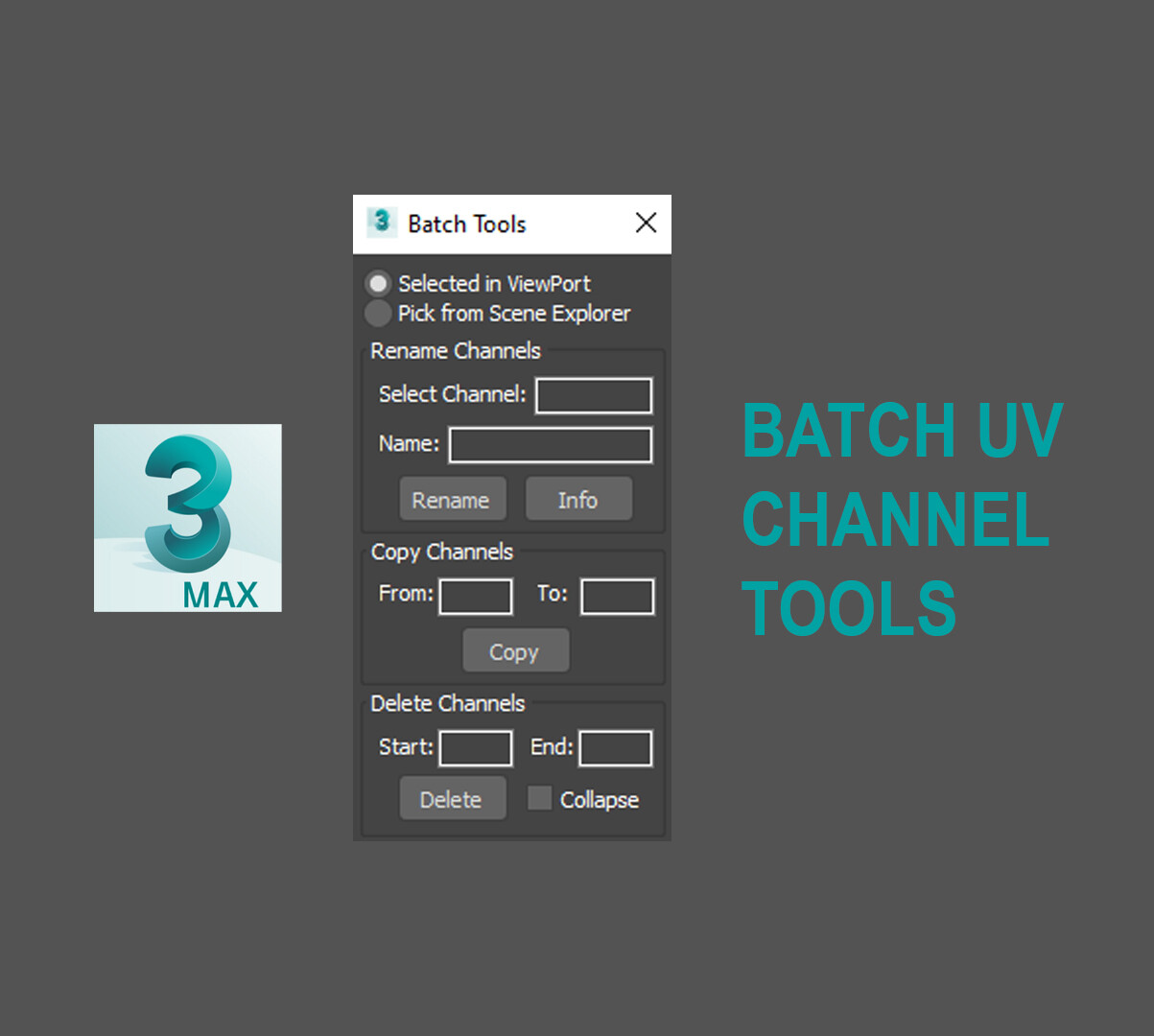 ArtStation - 3DS Max - Batch Channel Tools