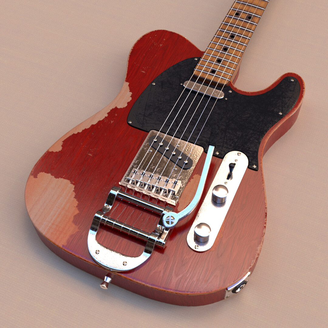 ArtStation - Fender Telecaster Relic Style Red