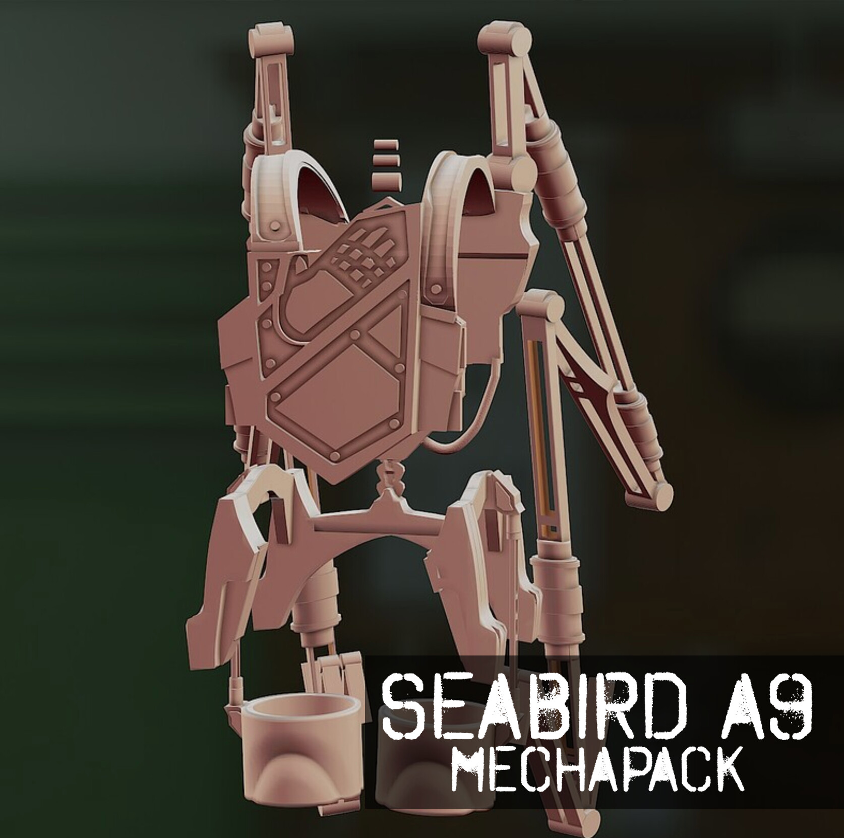 ArtStation - SEABIRD A9 - Backpack Mech Concept