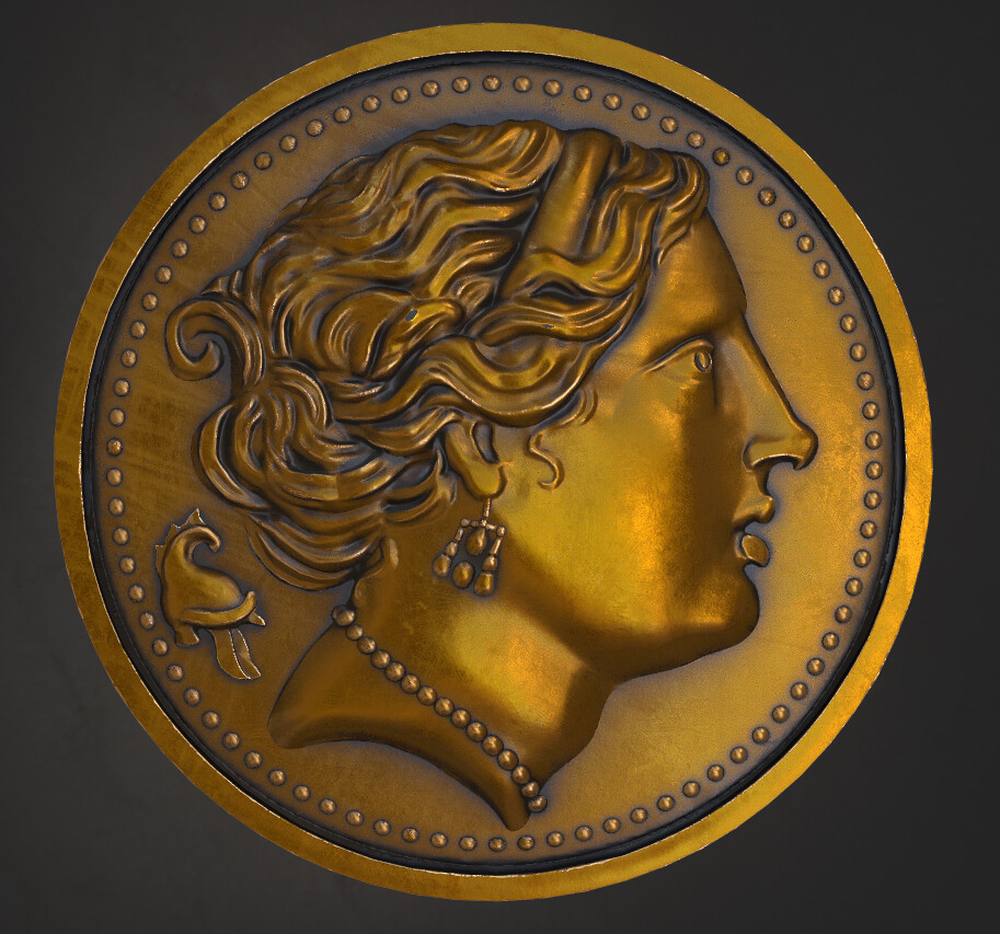 ArtStation - greek coin