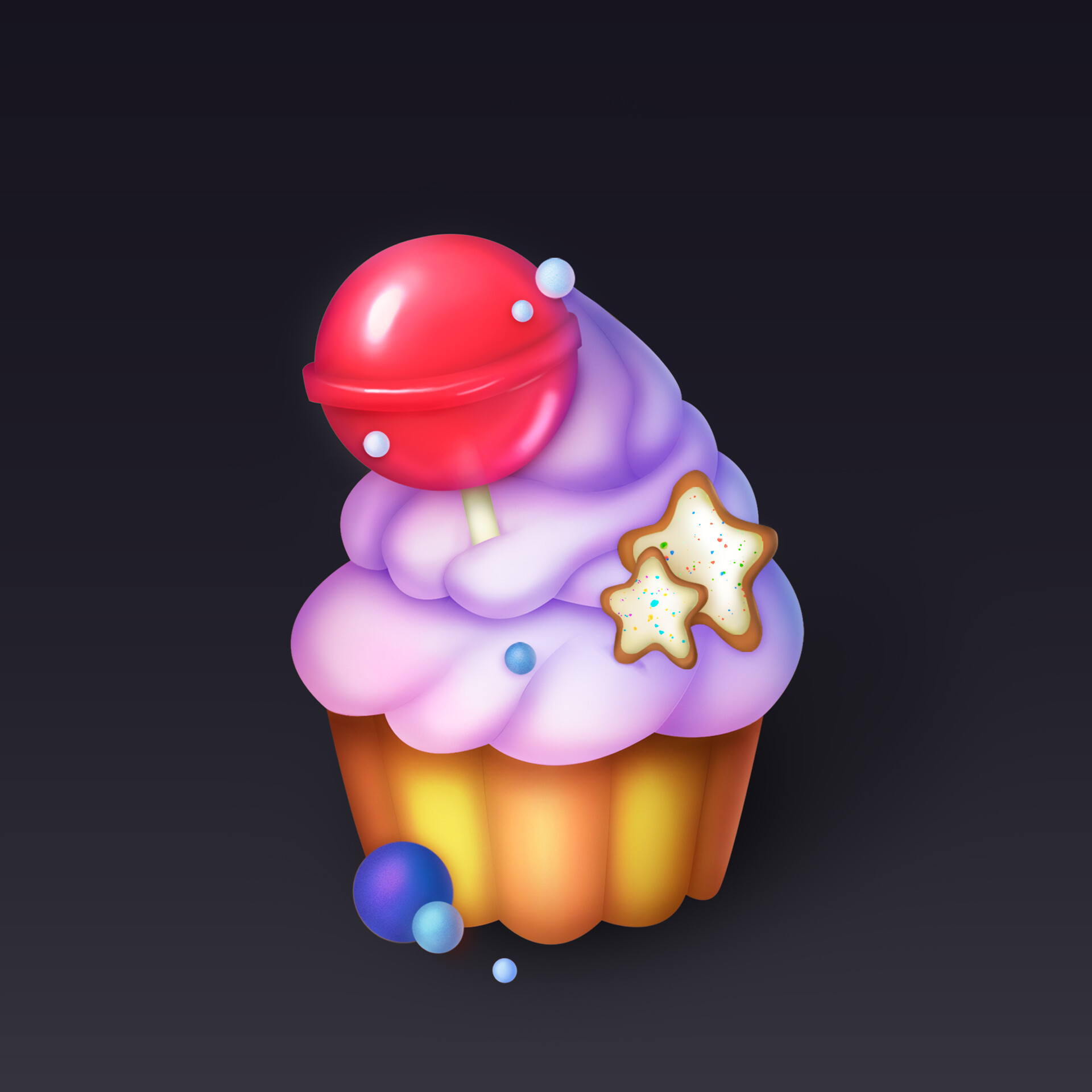 ArtStation - Stylized cupcakes