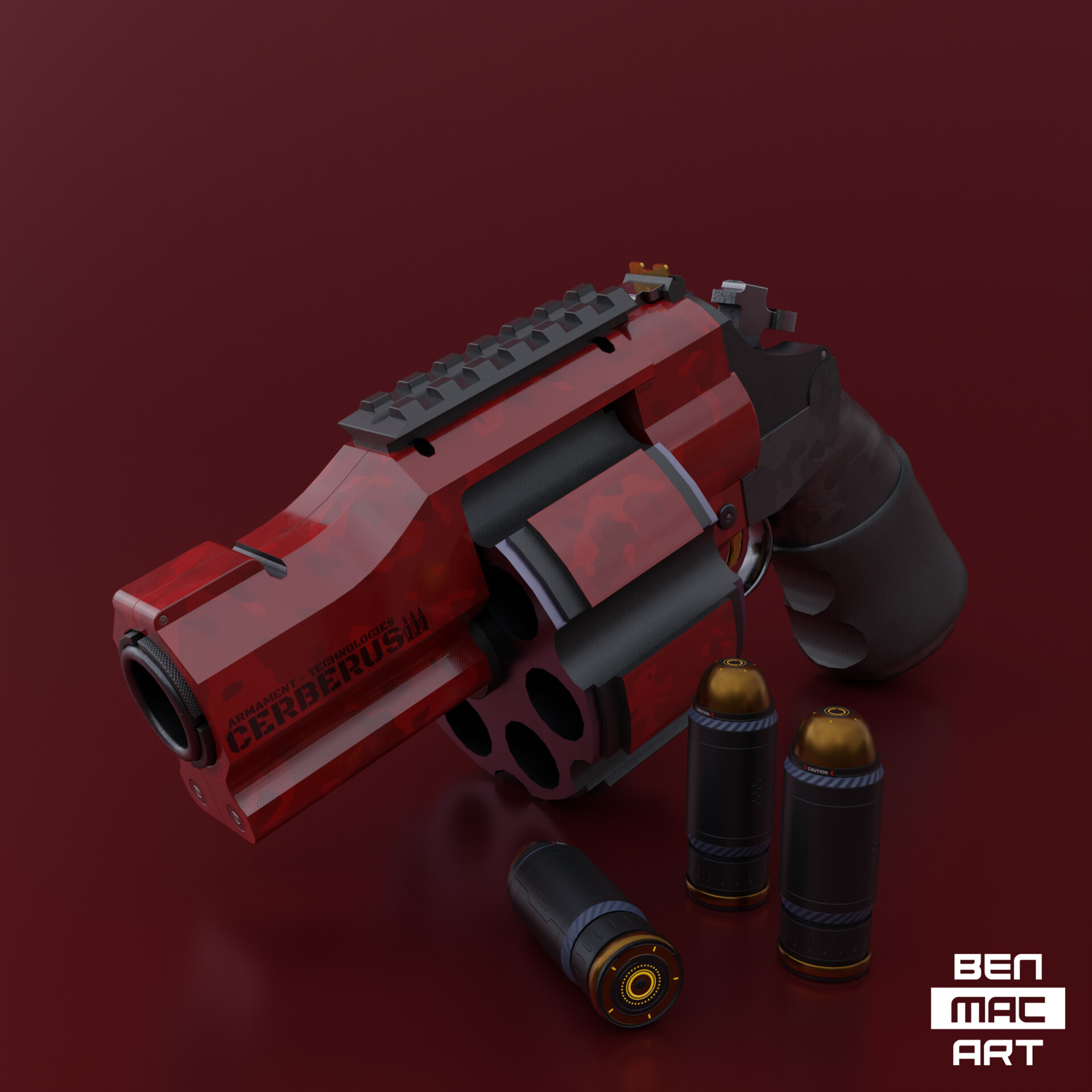 ArtStation - Snub-Nose Sci-Fi Revolver