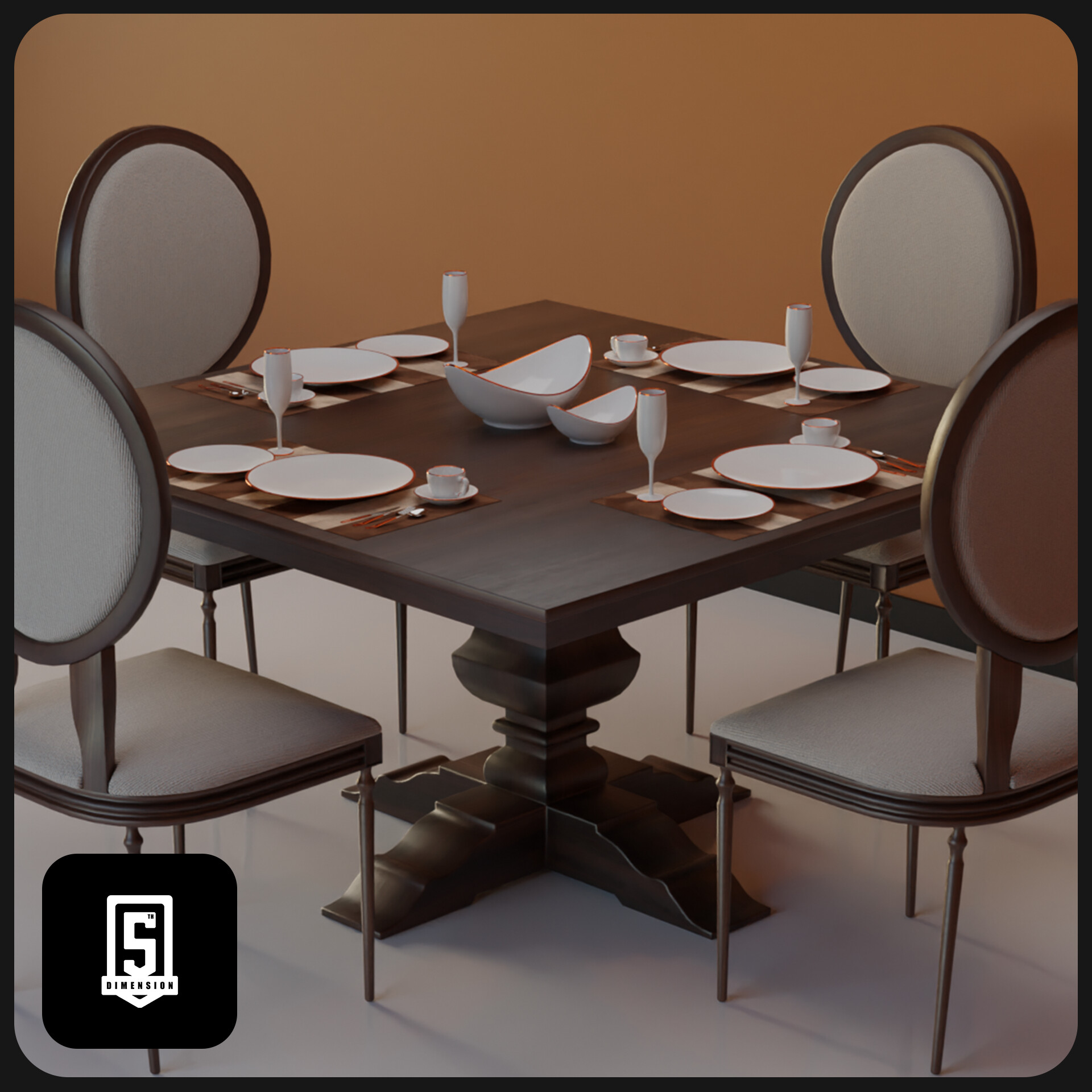 ArtStation - Dining Table 04