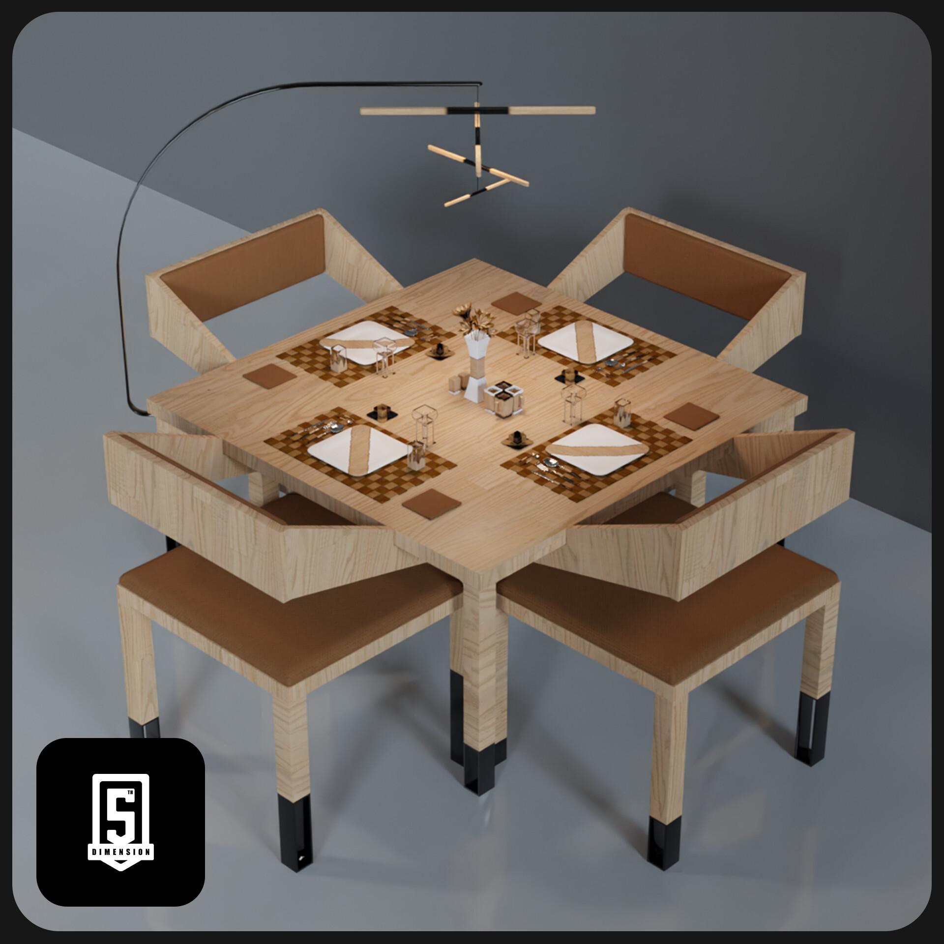 ArtStation - Dining Table - 01