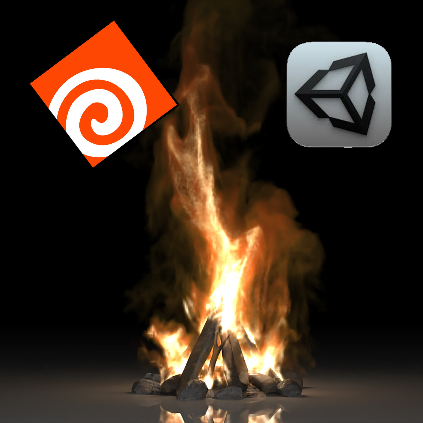 ArtStation - Campfire simulation in Houdini (Unity export)