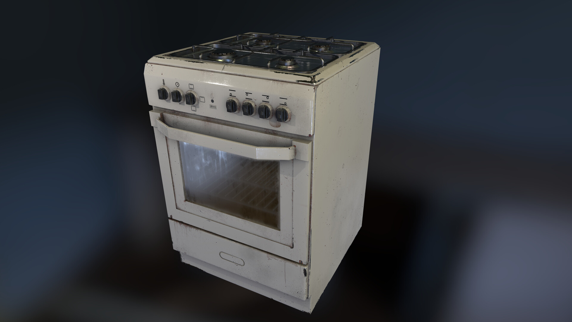 ArtStation - 3D PBR stove with texture variants