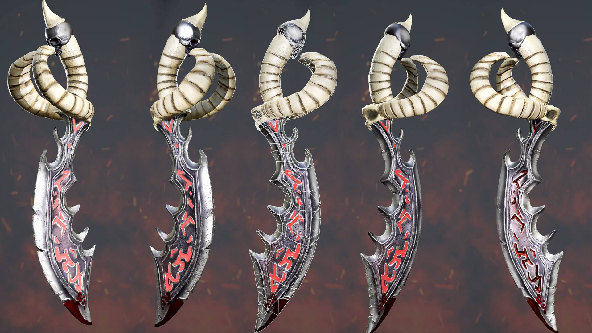 ArtStation - Stylized Demon Sword