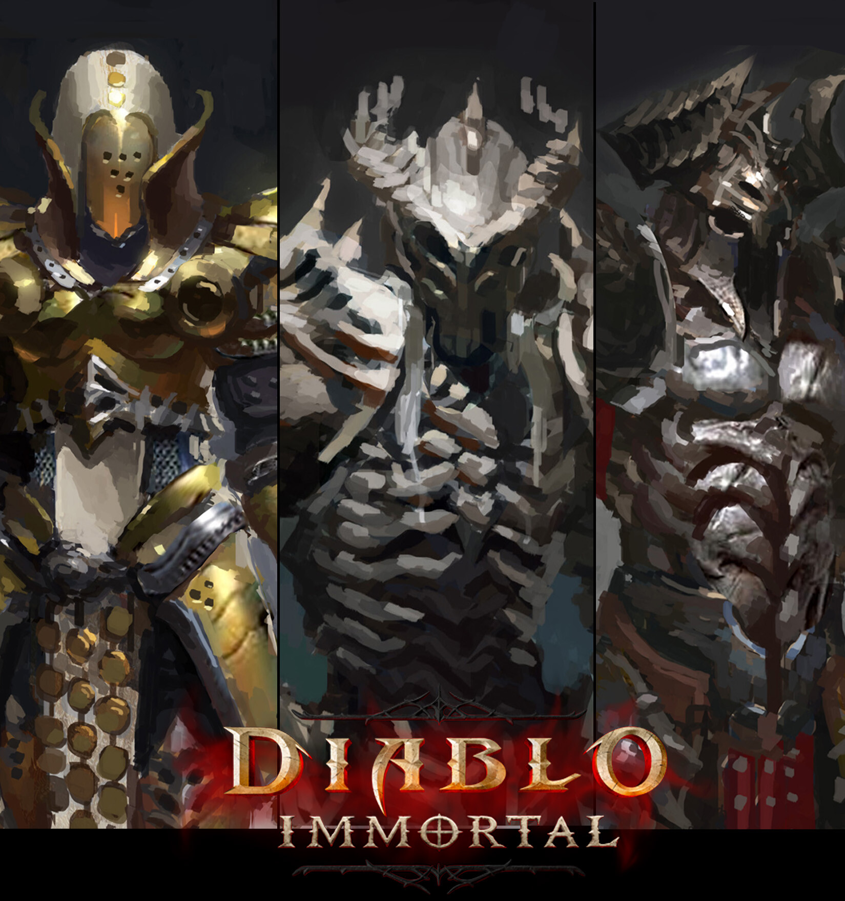 ArtStation - Diablo Immortal-setarmor concept Drafting work