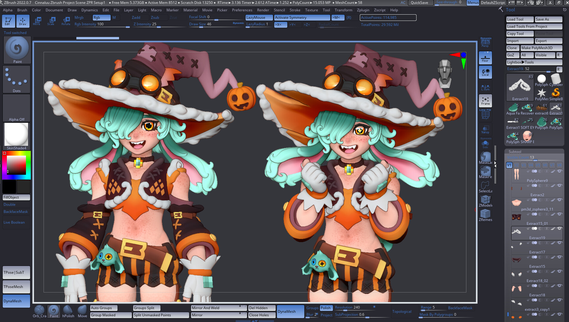 ArtStation - Cinnaluu WIP (Witch PNG Tuber/Vtuber)