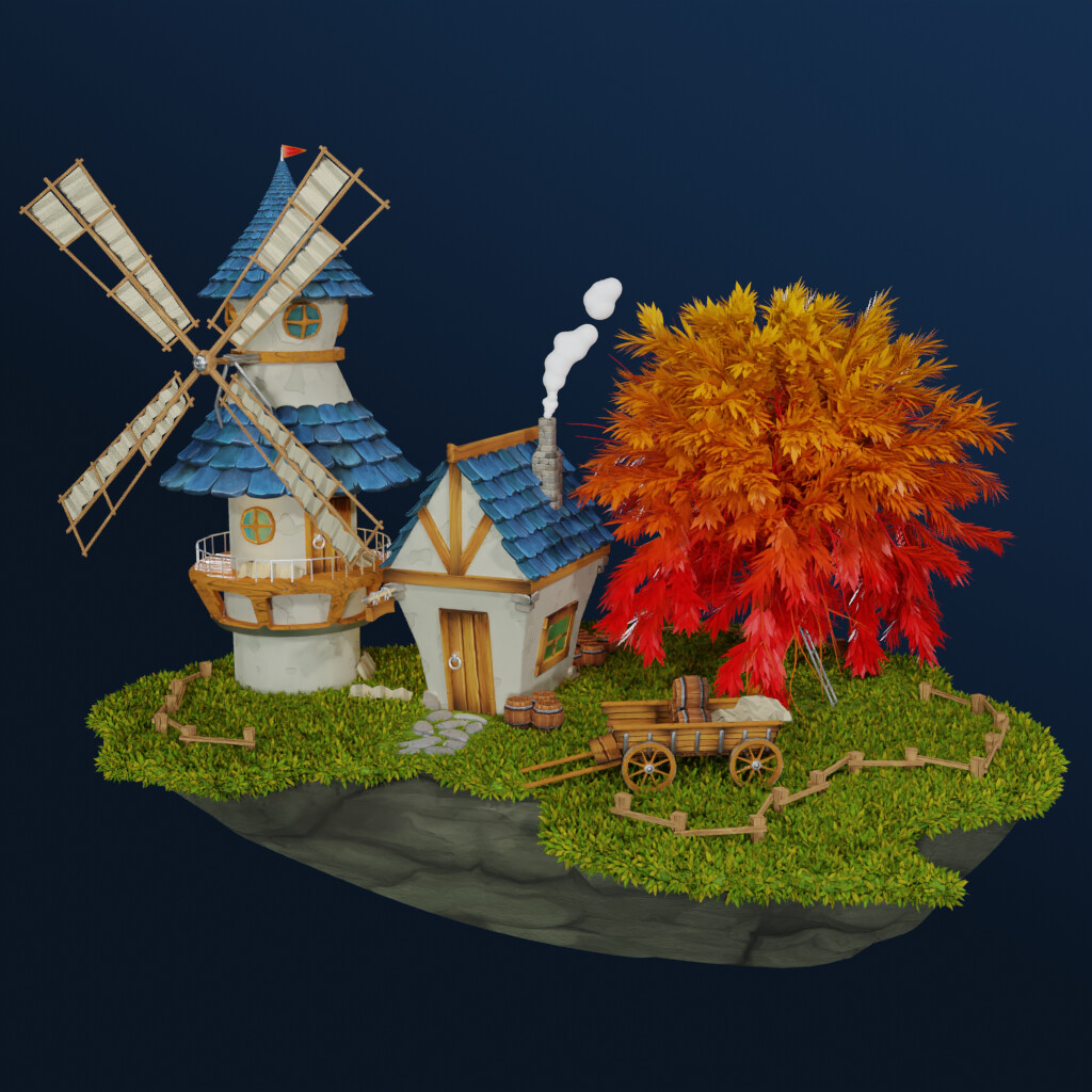 ArtStation - Repairing a Windmill