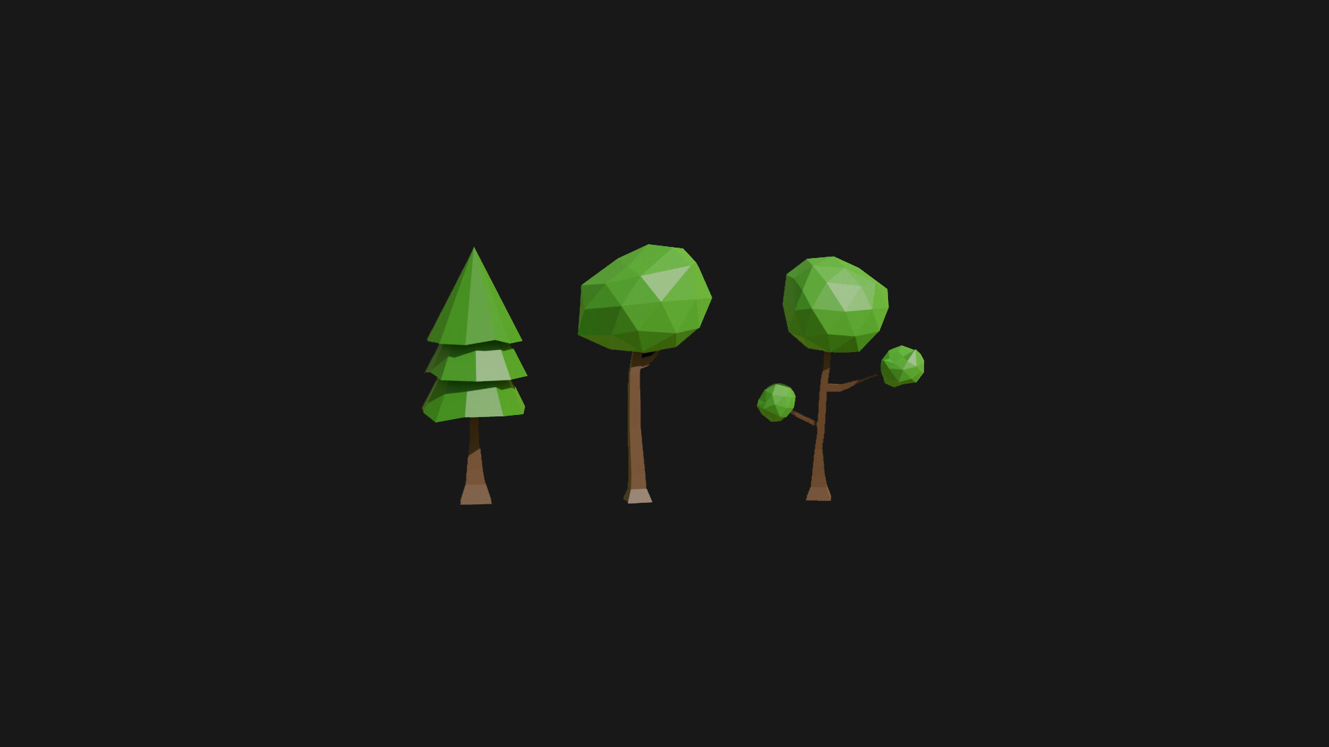 ArtStation - Low Poly Trees