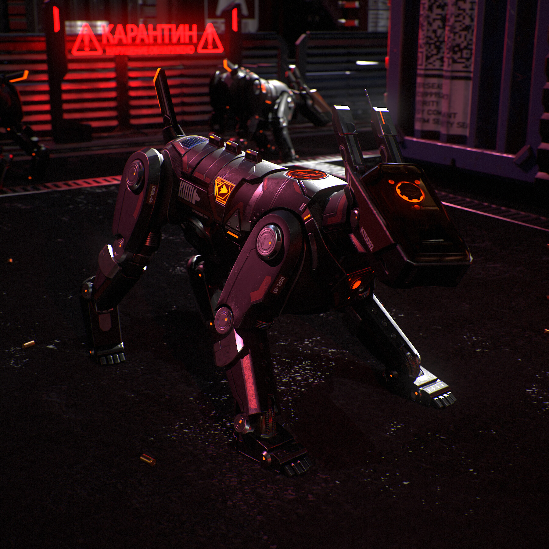 ArtStation - Cyberpunk RED Black Chrome - KTech Doberman