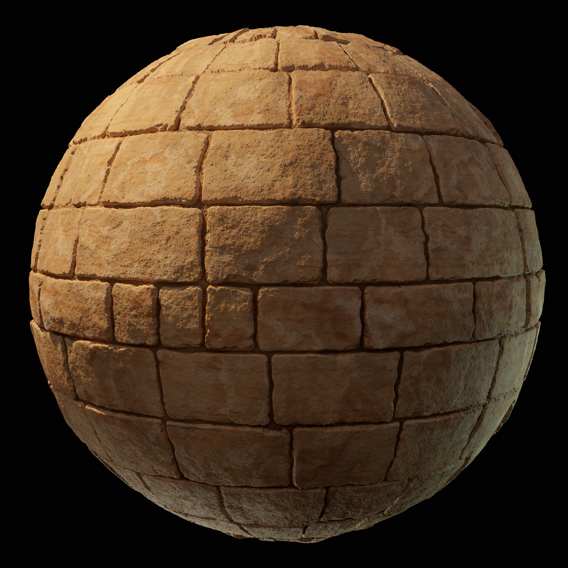 ArtStation - Sandstone Brick Wall Material