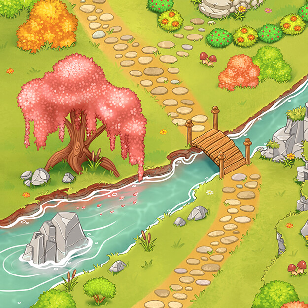 ArtStation - Seamless level map commission