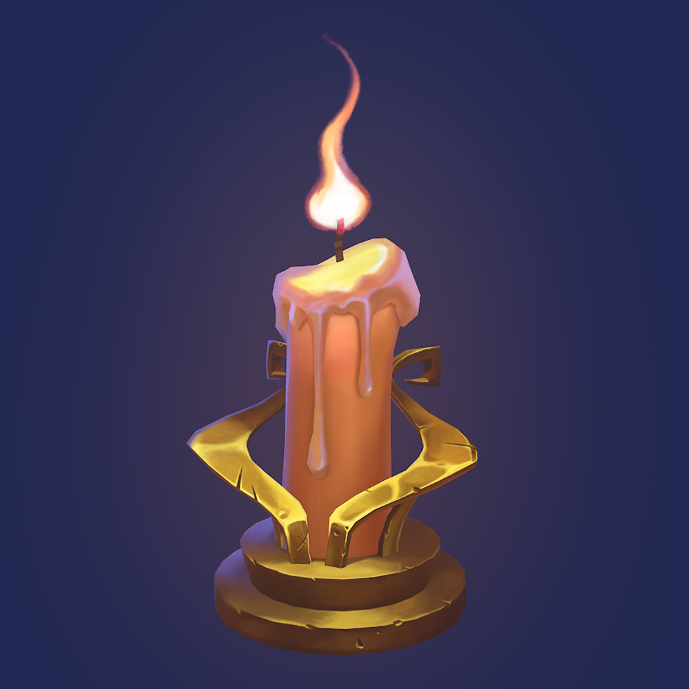 ArtStation - Candle - 3D Handpaint
