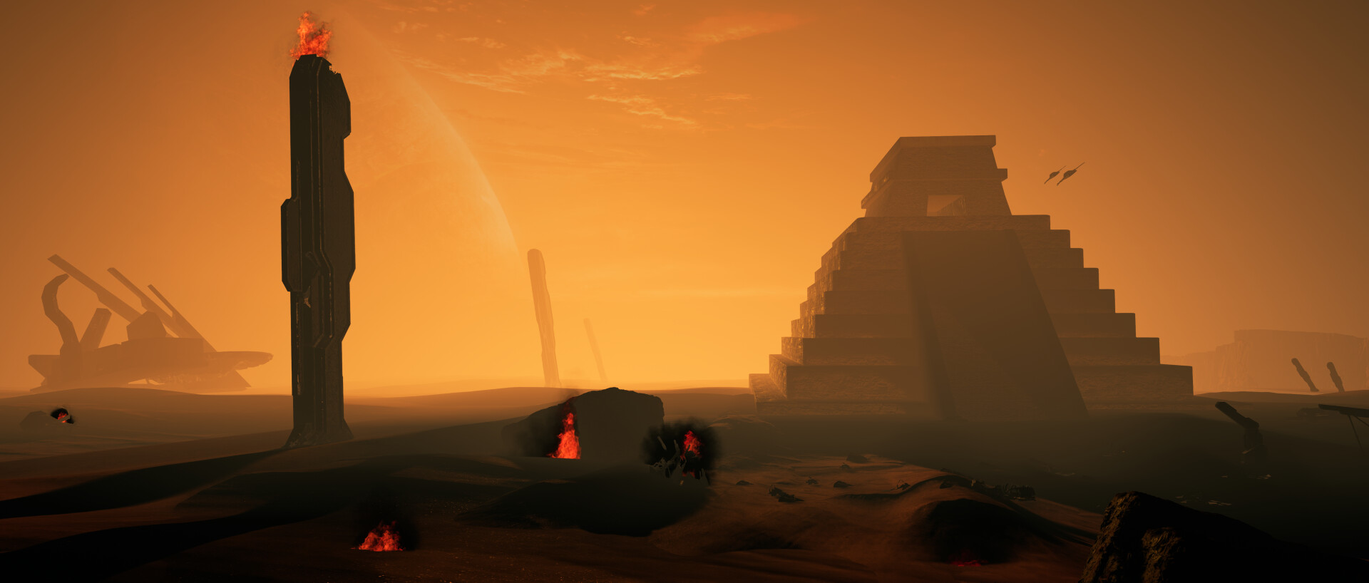 ArtStation - Gloomy War-Ridden planet