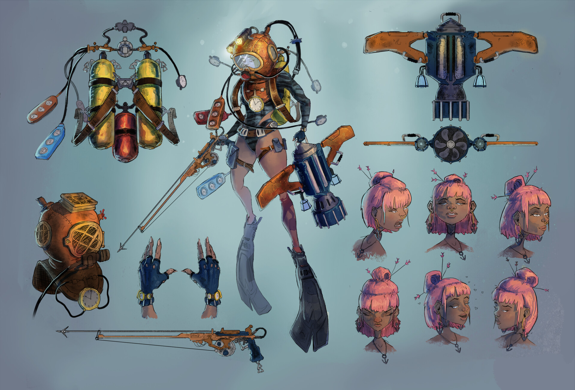 ArtStation - Scuba Diver Girl