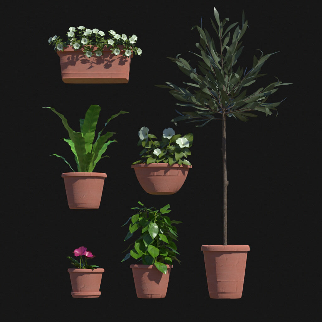 ArtStation - Low Poly Plants