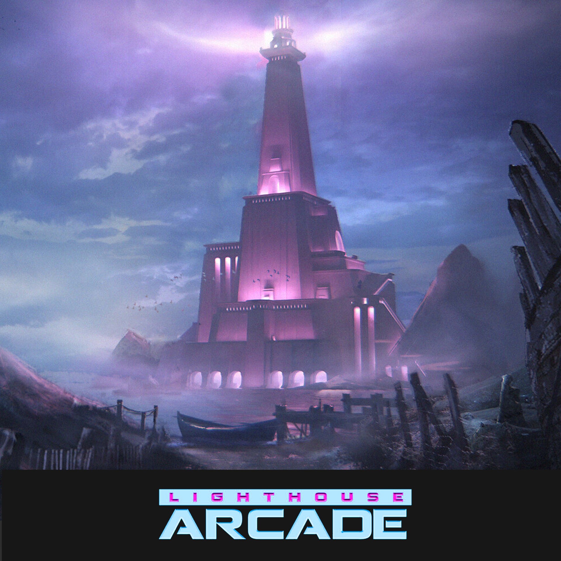 ArtStation - LIGHTHOUSE ARCADE - Environment Design - Boy finds Lighthouse