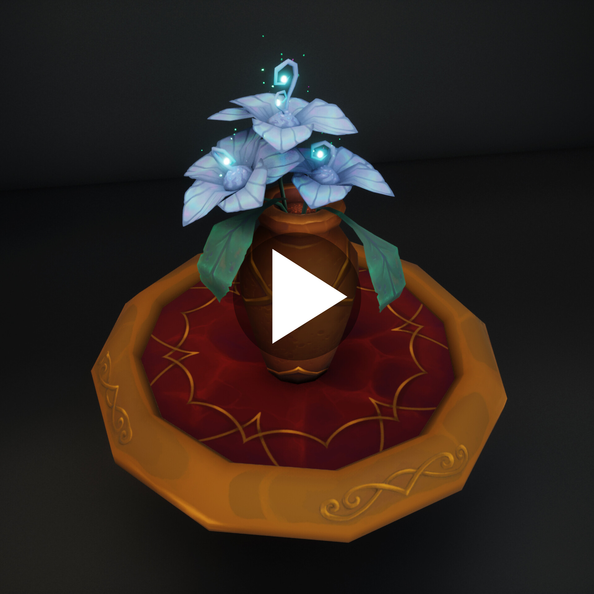 ArtStation - Blood Elf Inspired Vase of Flowers w/VFX